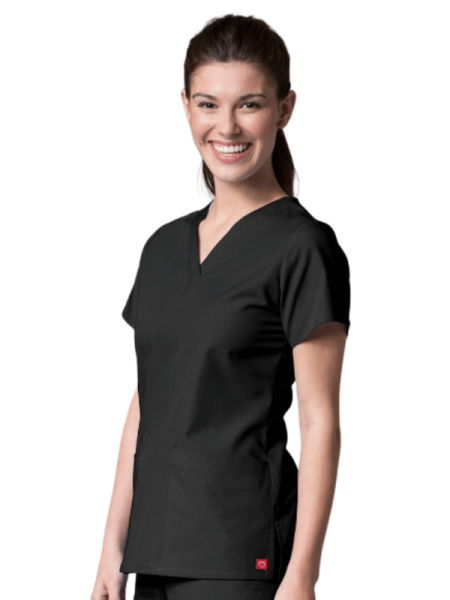 M1716 Women's Two Pocket Scrub Top. | VFHC.